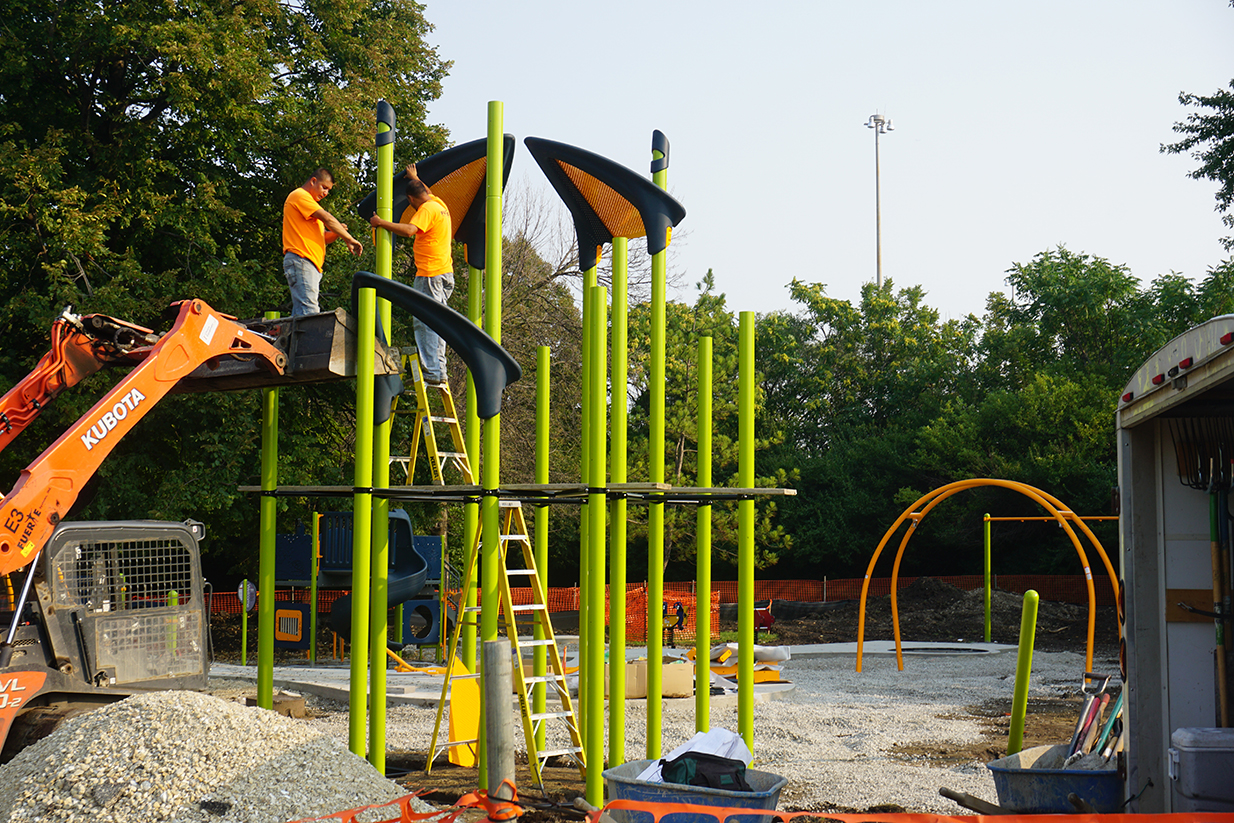 East End Playground Project Starts Equipment Installation | Elmhurst ...