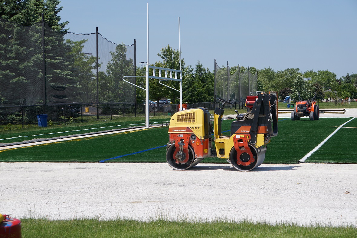 Fine grading begins at Berens Park synthetic turf project | Elmhurst ...