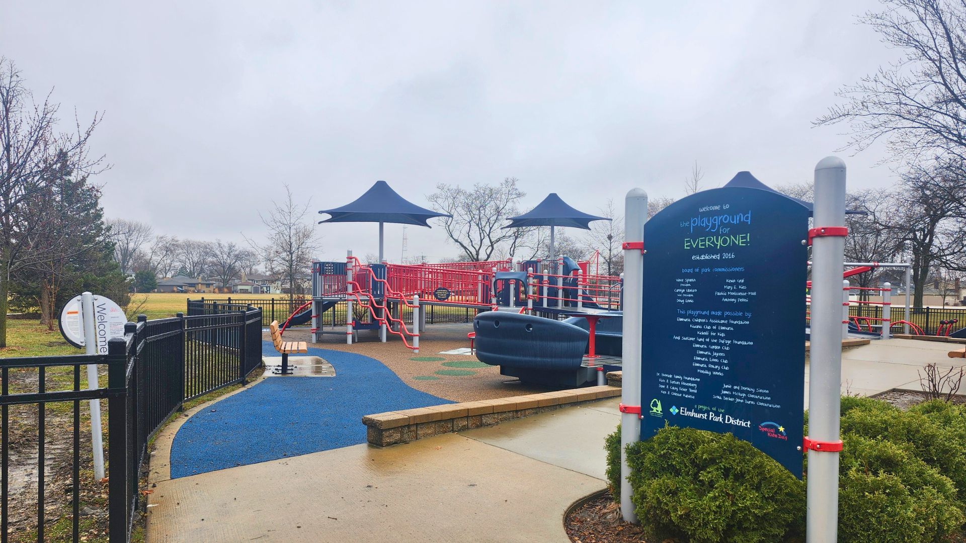 New fence at Butterfield Park playground installed based on community ...