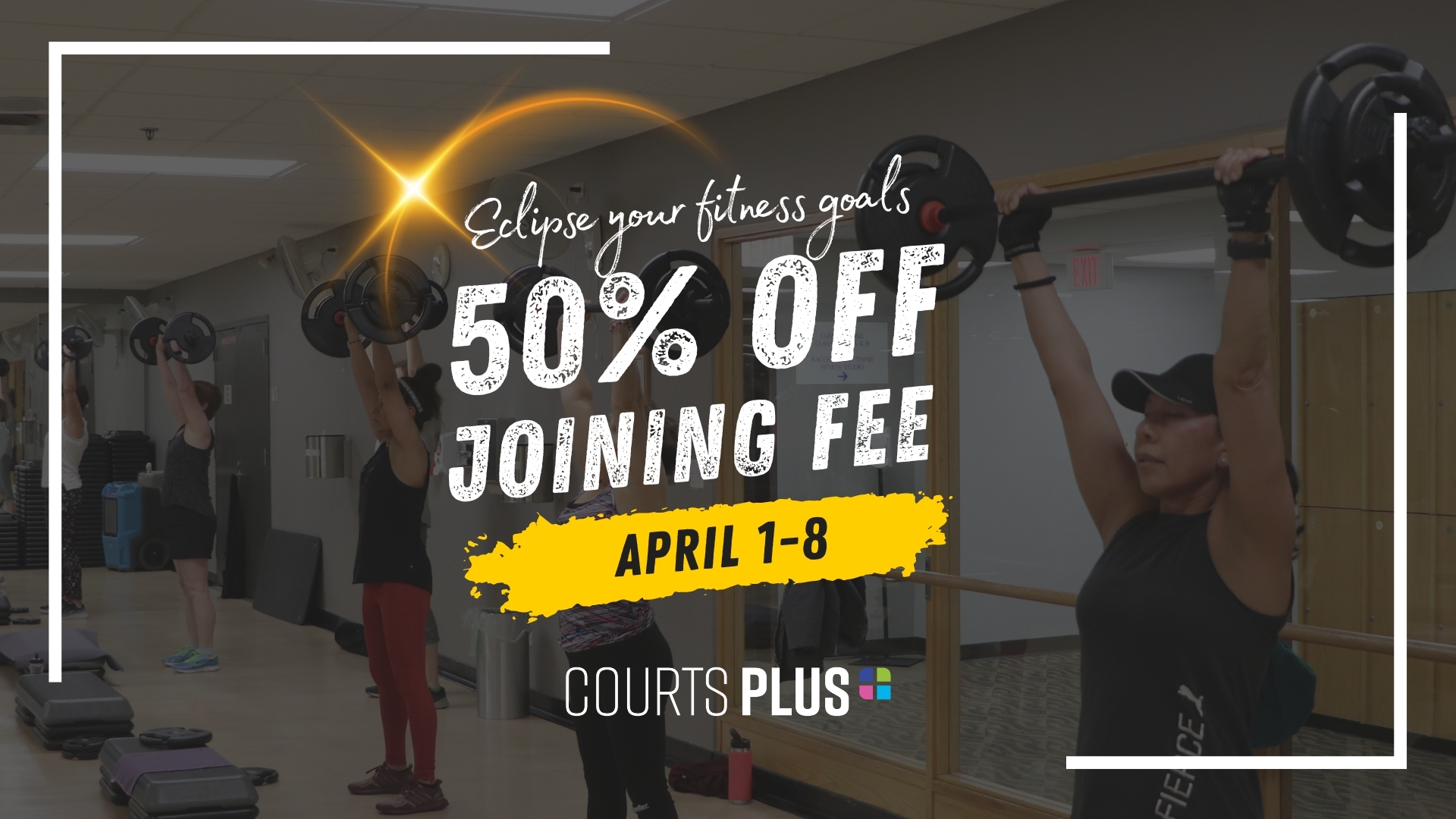Eclipse your fitness goals! Enjoy 50% off your Joining Fee now through ...