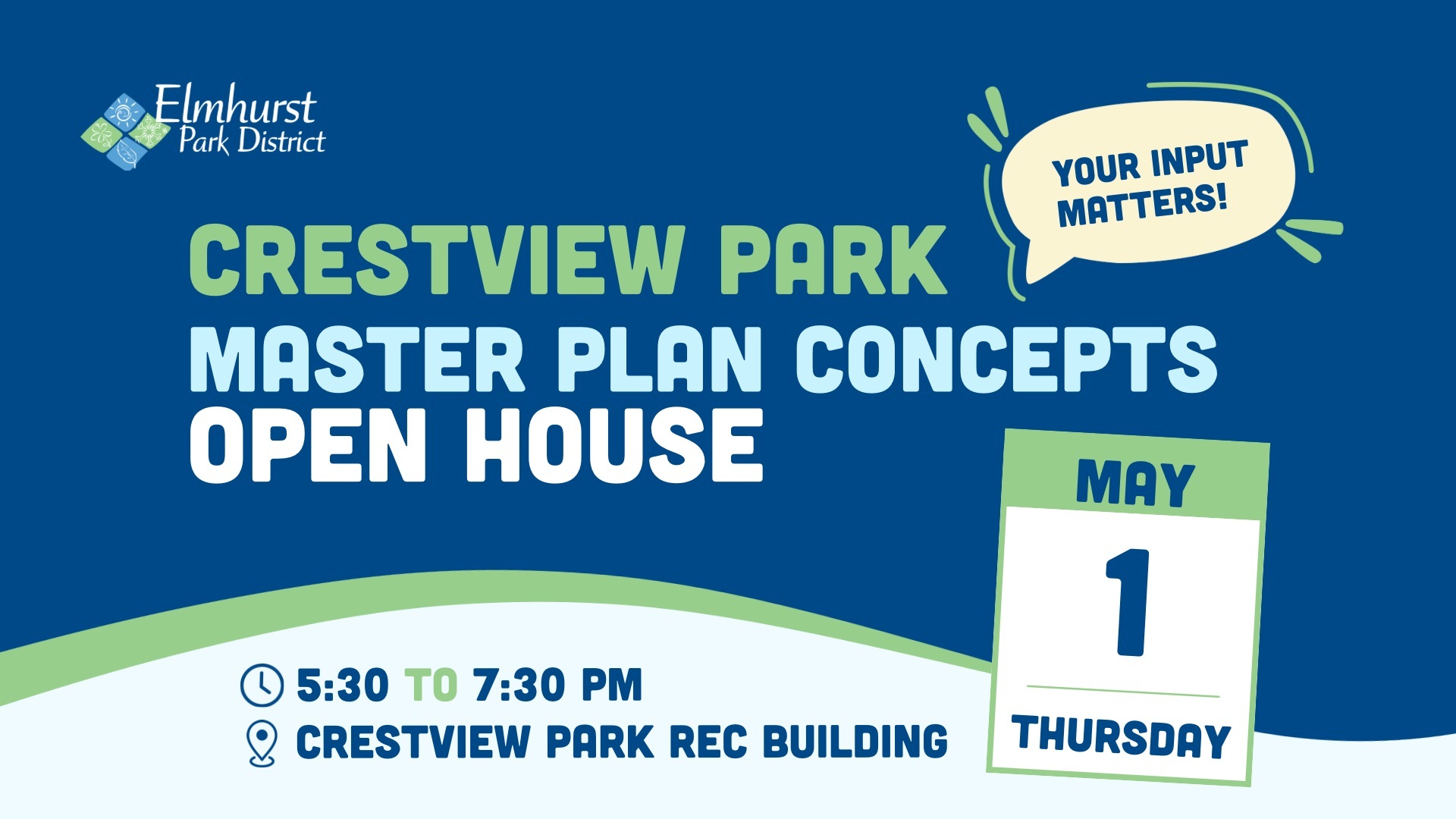 Crestview Park Master Plan Concept Review Open House | Elmhurst Park ...