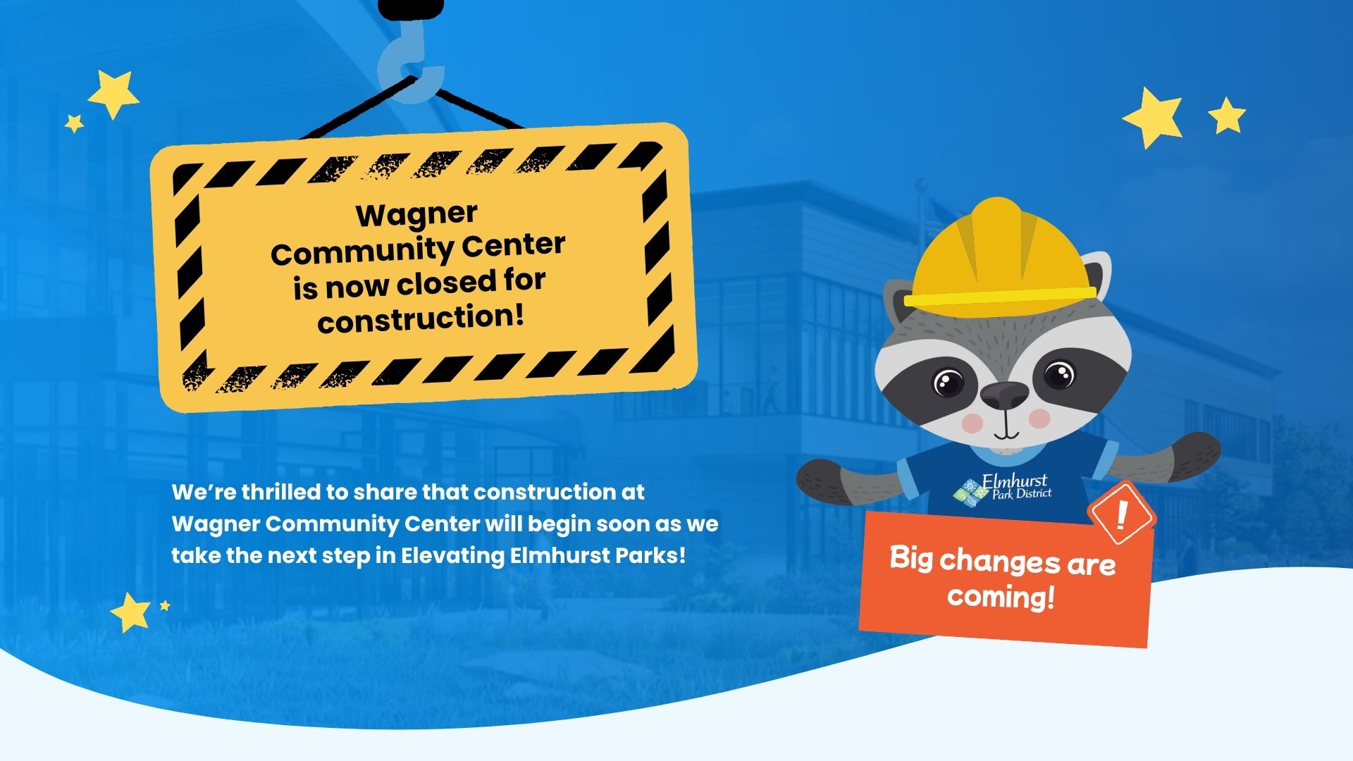Wagner Community Center is now closed due to construction on the new ...