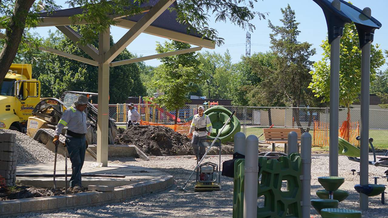 Conrad Fischer Playground Surfacing Installation Begins | Elmhurst Park ...